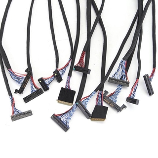 15pcs Universal FPC LVDS Cable Kit 1ch 2ch 6-bit 8-bit 20P 30P 40P 51P ...