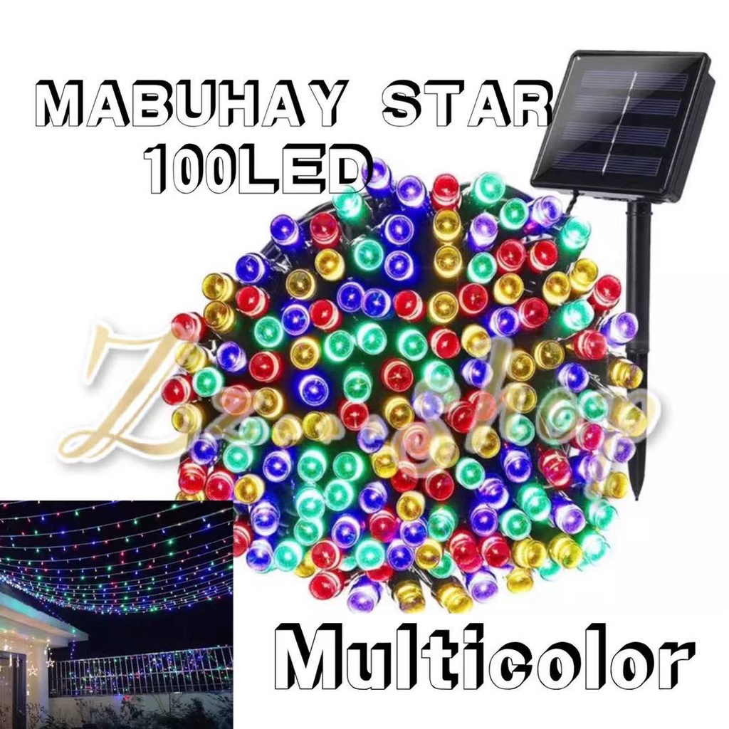 MABUHAY STAR 100LED Solar Led String Light Party Outdoor Christmas ...
