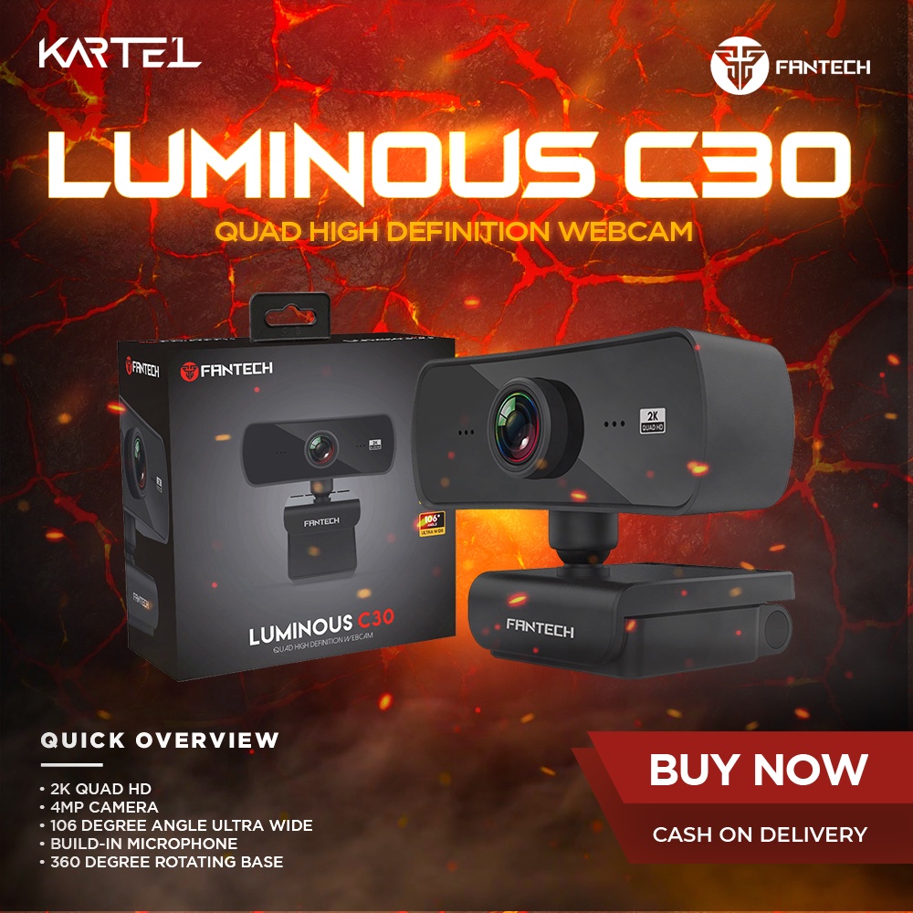 Fantech Luminous C30 Rotating Base With MIC Streaming And Gaming WEB ...
