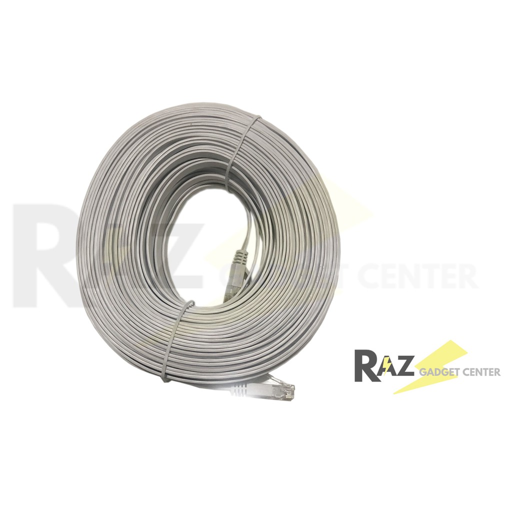 10M / 15M / 20M / 30M / 50M UTP CAT6 Flat RJ45 Ethernet Internet ...