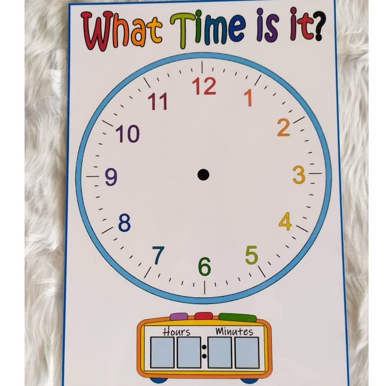 Laminated Clock Activity Chart | Shopee Philippines
