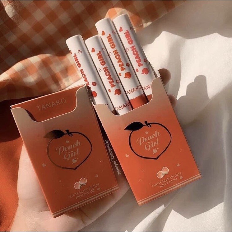 Tanako Peach Girl Lipstick 4color Long Lasting Matte Lipstick(set ...
