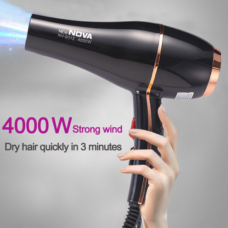 NOVA 4000W High Power Hair Dryer Professional Fast Drying Hair Salon ...