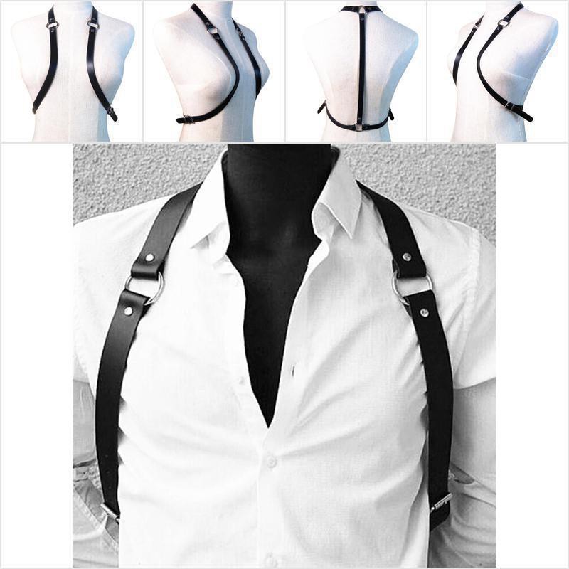 FCPH Sexy Women Men Adjustable Leather Body Chest Harness Belt Punk ...
