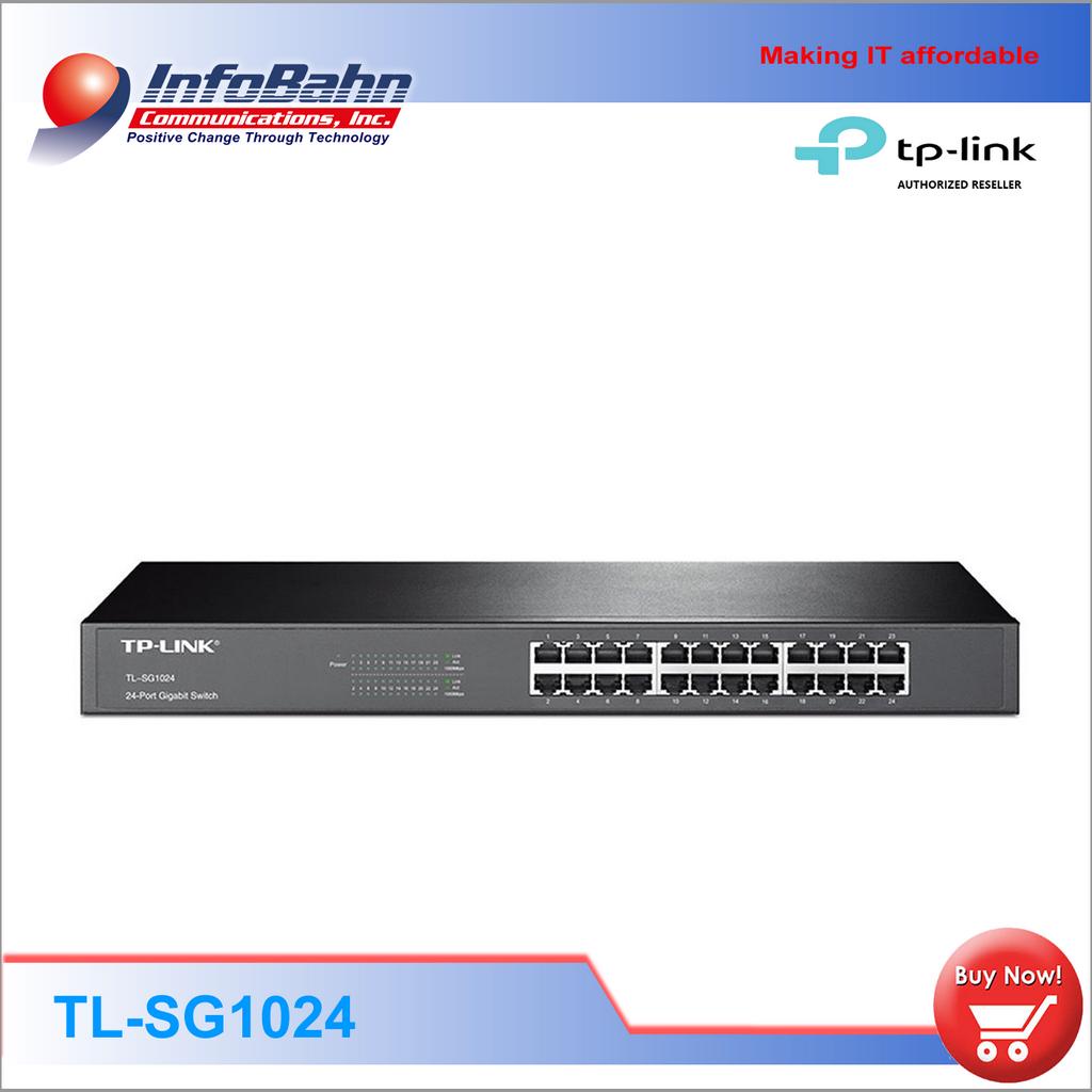TP-Link TL-SG1024 24-Port Gigabit Rackmount Switch (TL-SG1024) Network ...