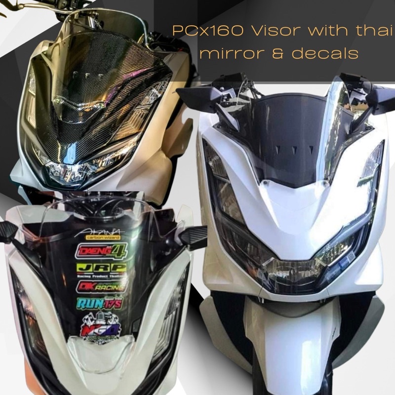 PCX 160 clear visor windshield w/ thai mirror (with butas) Thailand ...