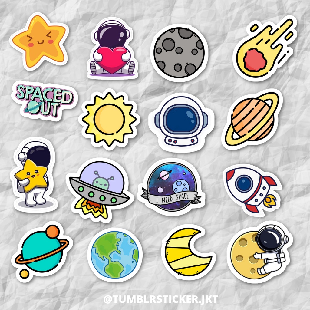 Tumblr SPACE OUT PACK Sticker | Aesthetic LAPTOP Sticker | Sticker ...