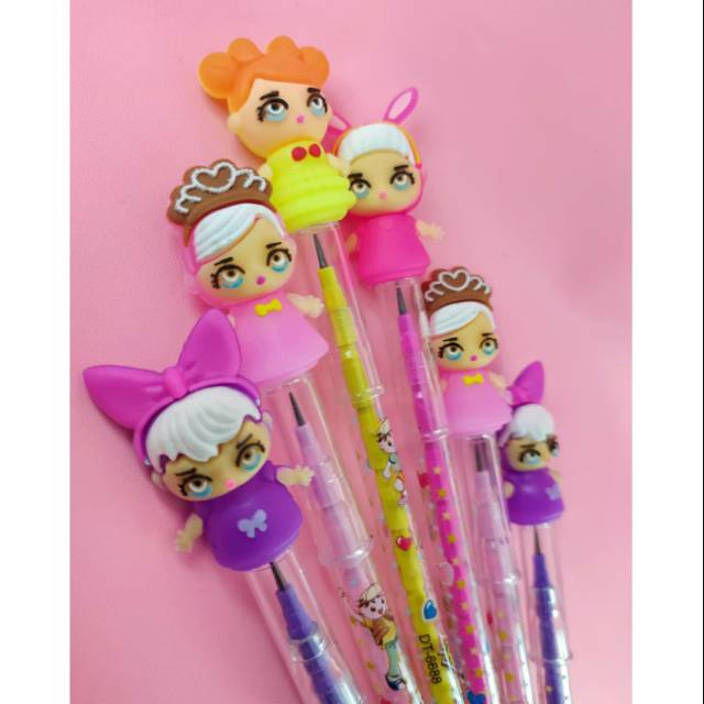 Lol SURPRISE Doll Super Cute Stacking Pencils Most Popular | Shopee ...