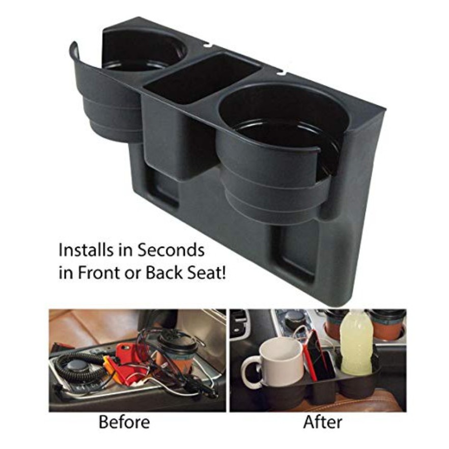 Adventurers Car Drink Cup Holder Valet Travel Coffee Bottle (BLACK ...
