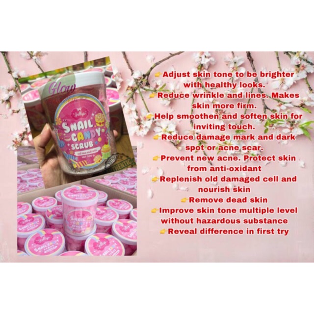 AUTHENTIC JELLY's SNAIL CANDY SCRUB 300g | Shopee Philippines