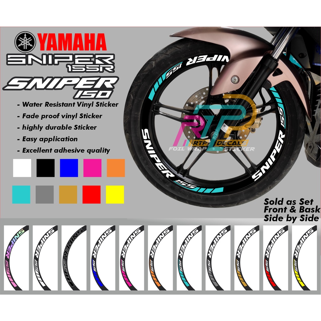 Yamaha Sniper150 & 155 Mags Sticker(Front and Back 2pcs) | Shopee ...