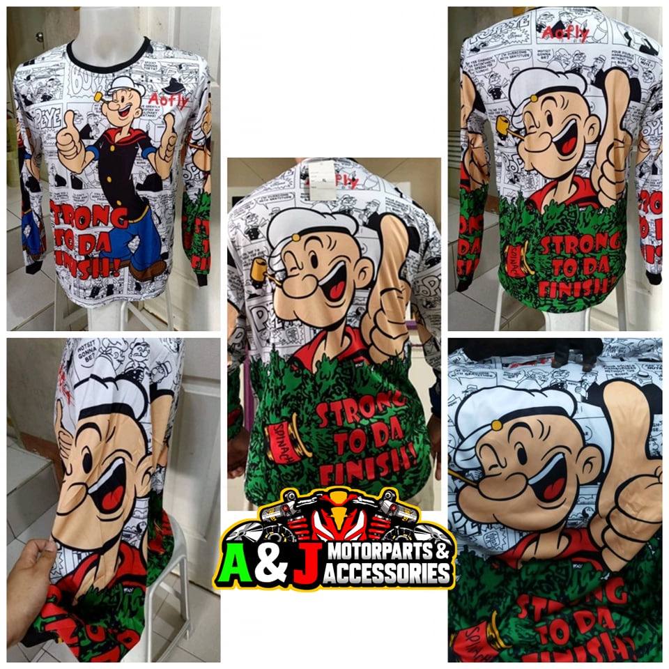 POPEYE FULL SUBLIMATION LONG SLEEVE JERSEY | Shopee Philippines