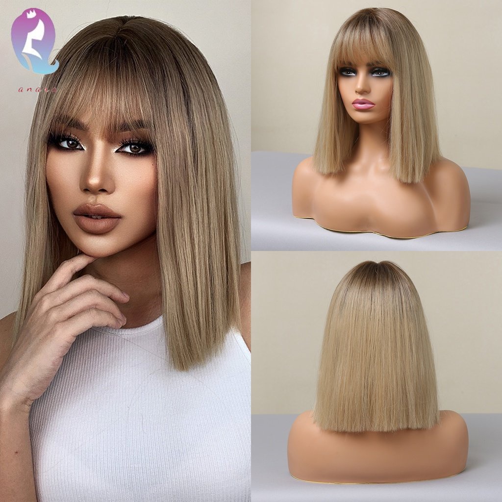 women's wigs, long straight hair wigs European and American style, Qi ...