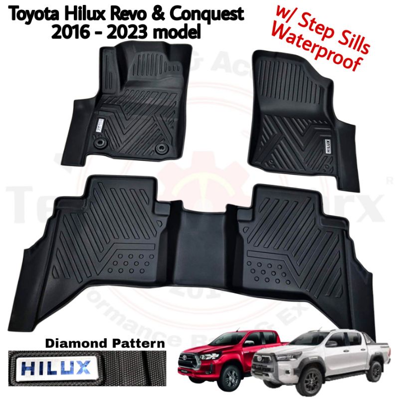 Toyota Hilux Revo Conquest Deep Dish Matting 2016 - 2023 5D Step Sill ...