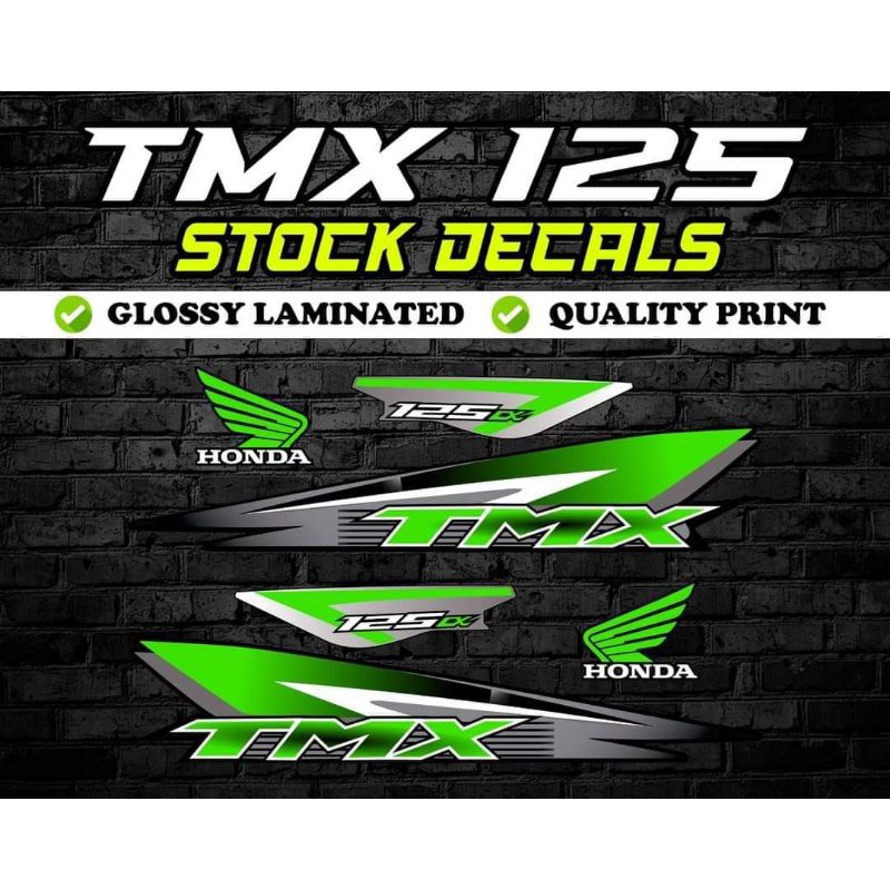 TMX 125 ALPHA Stock Decals (GREEN) | Shopee Philippines