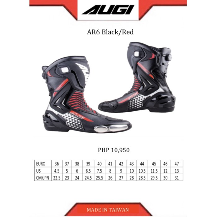 Augi Racing Boots AR-6 | Shopee Philippines