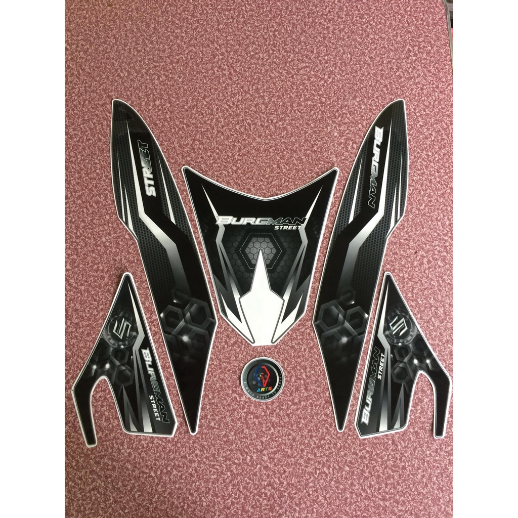 Suzuki Burgman Street Front View Sticker Set: Customized Motorcycle ...