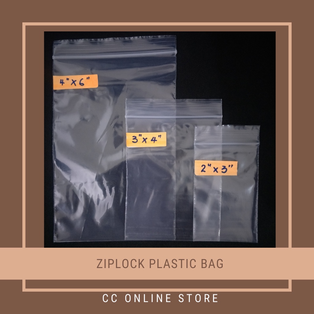 Ziplock Plastic Bag Packaging / Resealable Plastic Bag 100pcs | Shopee ...