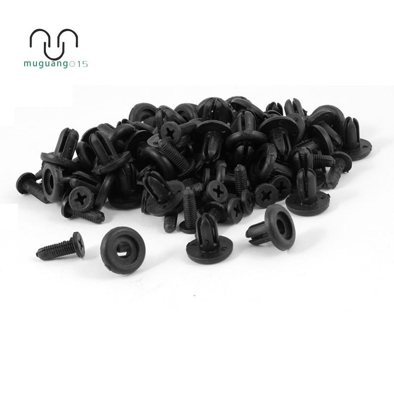 50 pieces Plastic pressure fender fastening rivets for 5mm holes | BeeCost