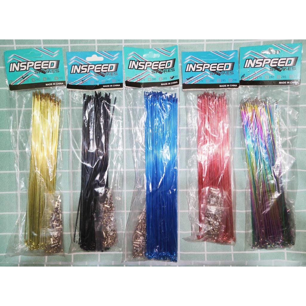 INSPEED Bicycle Spokes Size 26, 27.5, 29, 700c MTB Road Bike Rayos ...