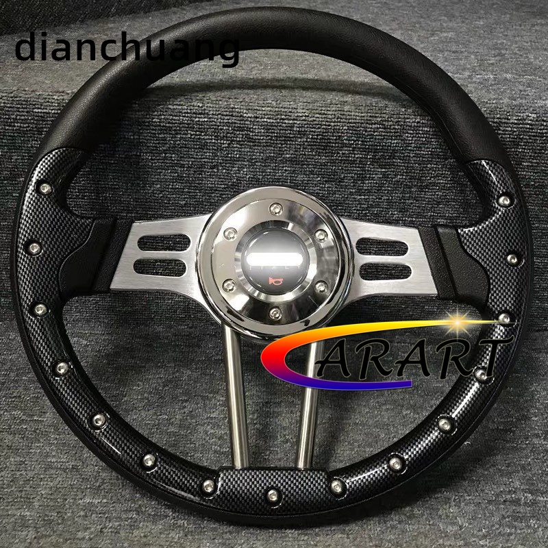 14inch steering wheel big bracket modified racing pvc carbon fiber ...
