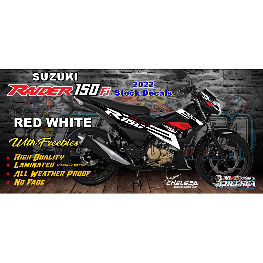 Suzuki Raider 150 Fi (2022) Stock Decals / Stickers with Freebies ...