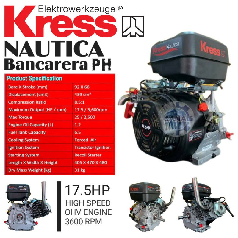 KRESS Engine Gas Marine KE217 (17.5HP) NAUTICA / Fishing / Bangkarera ...