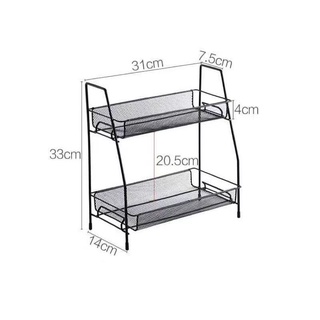Desktop Double Layer Storage Rack Detachable Iron Kitchen Spice Rack ...