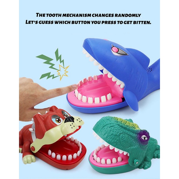 Finger bite big mouth crocodile toy bite hand shark bite hand toy tooth ...