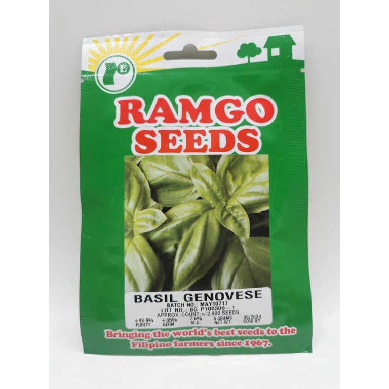 RAMGO BASIL GENOVESE SEEDS ( ORIGINAL GARDEN PACK ) | Shopee Philippines