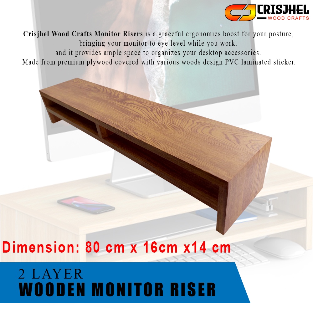 Monitor Risers / Monitor or TV Racks / Multi-Purpose Racks [80 cm L x ...