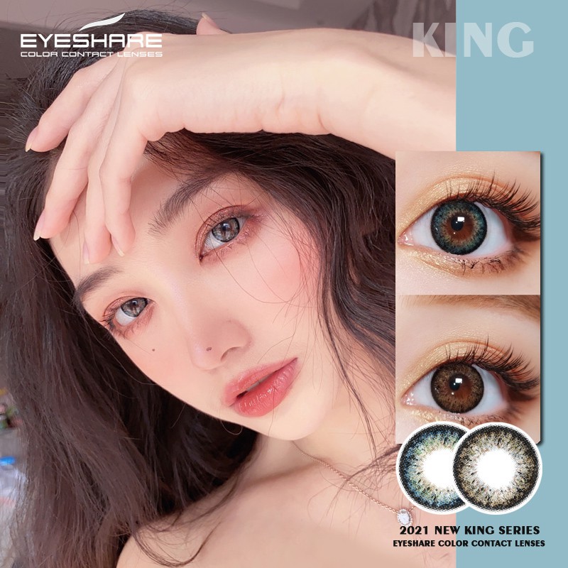EYESHARE 1 Pair Normal Size Soft Color Yearly Use Contact Lens Natural