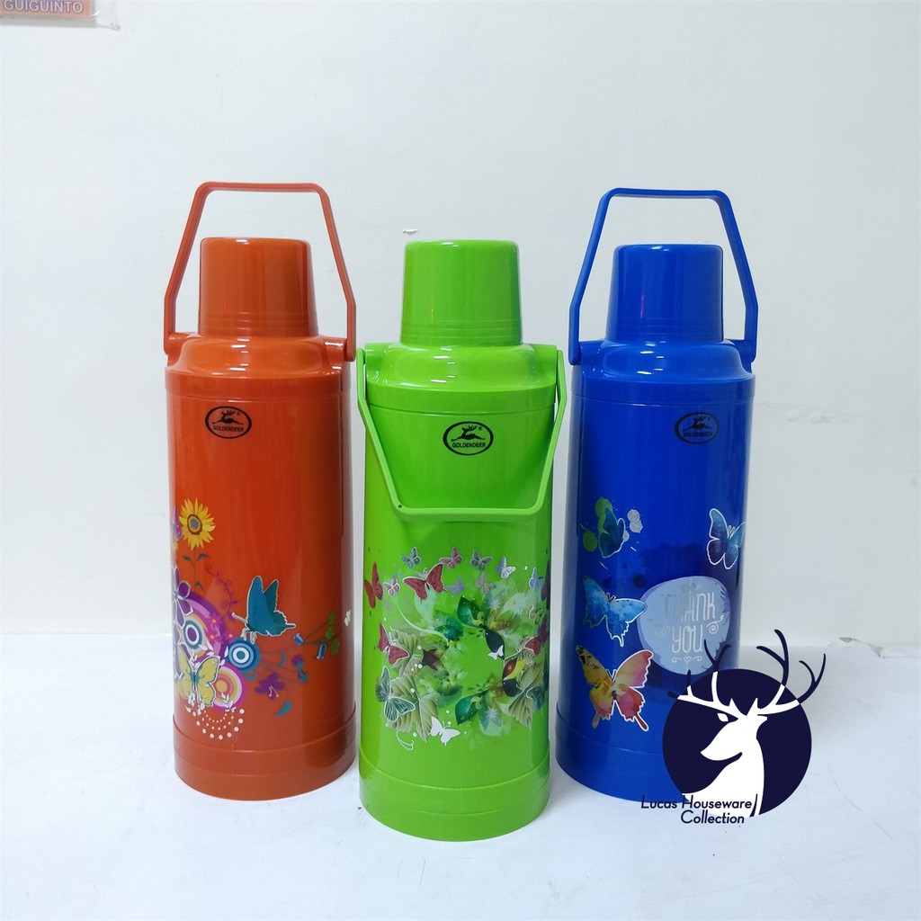 GOLDEN DEER PLASTIC THERMOS 2.2L / HIGH-QUALITY PLASTIC THERMOS VACUUM ...