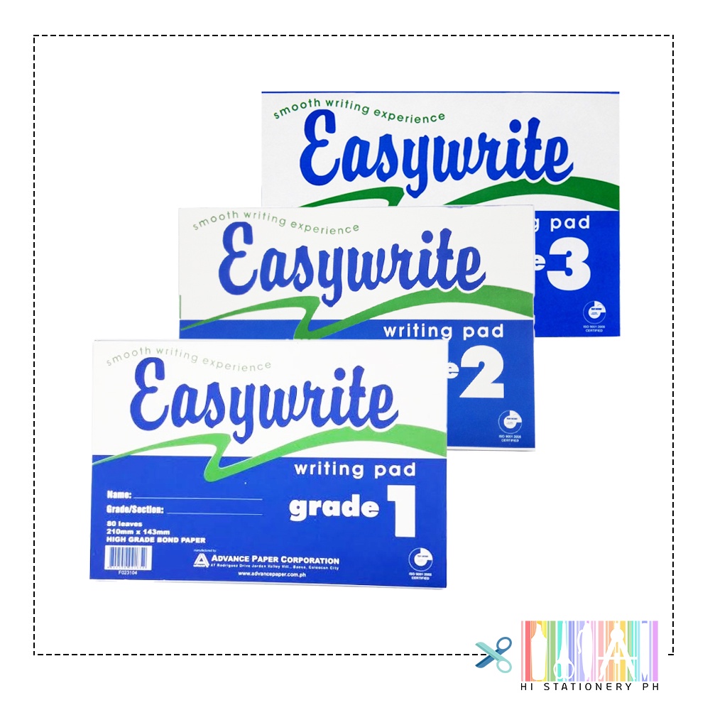 Easywrite Writing Pad Paper 80leaves / Grade 1 / Grade 2 / Grade 3 ...
