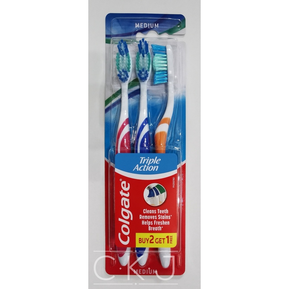 Colgate Triple Action Toothbrush 3pc Value Pack | Shopee Philippines