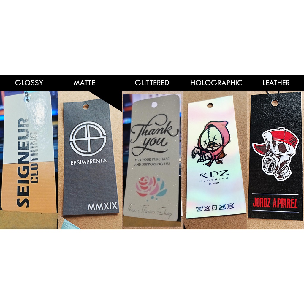 Custom Hang Tags ( glossy, matte, glittered, holographic and leather ...