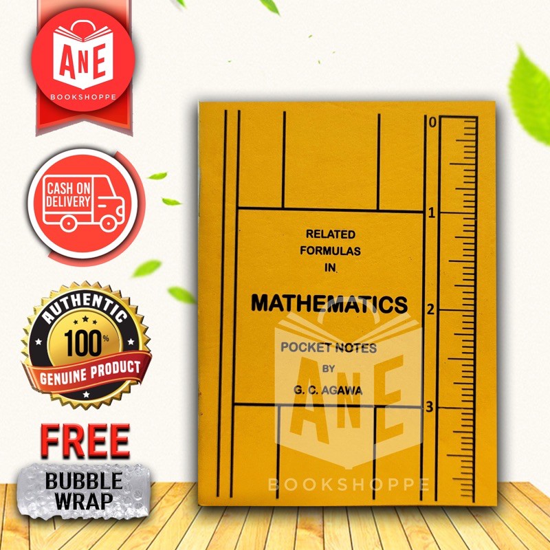 AUTHENTIC RELATED FORMULAS IN MATHEMATICS (pocket) by Agawa | Shopee ...