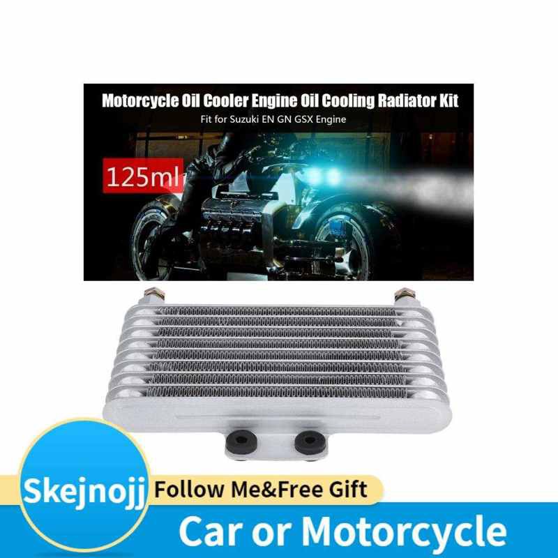 Skej 125ml Aluminum Motorcycle Engine Oil Cooler Kit Cooling Radiator ...
