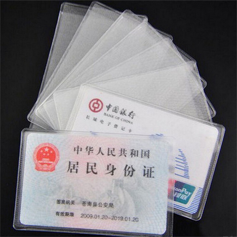 10PCS PVC Credit Card Holder Protect ID Card Business Card Cover Clear ...
