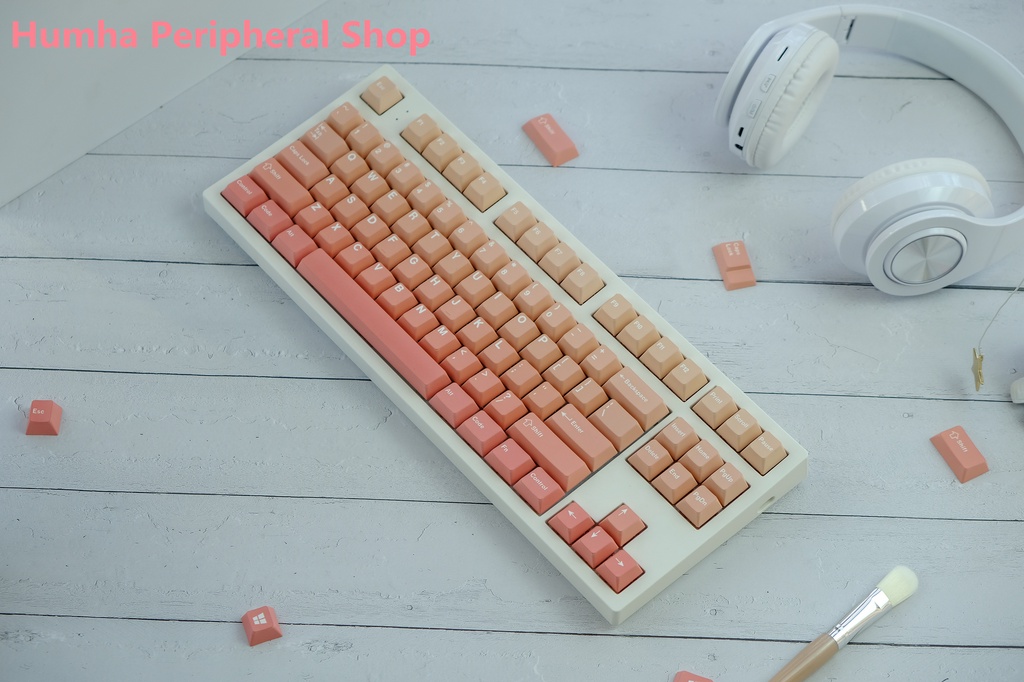Humha Blush gradient keycap PBT material Dye-Sublimation Cherry profile ...