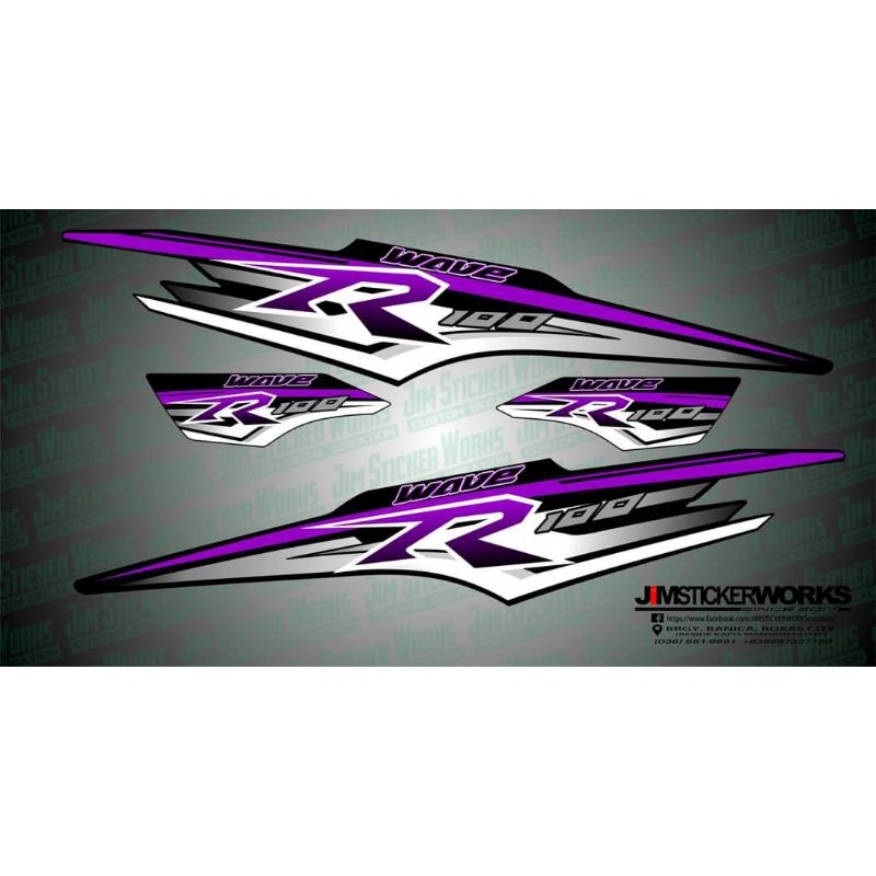 Honda Wave 100r Stock Decals, Printed & Fully Laminated | Shopee ...