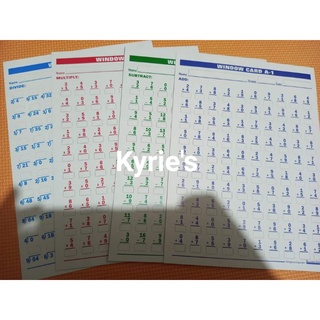 WINDOW CARDS COMPLETE LEVEL (MATH) | Shopee Philippines