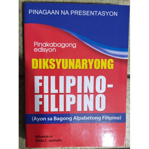 DIKSYUNARYONG FILIPINO-FILIPINO by Ofelia Jamisola | Shopee Philippines