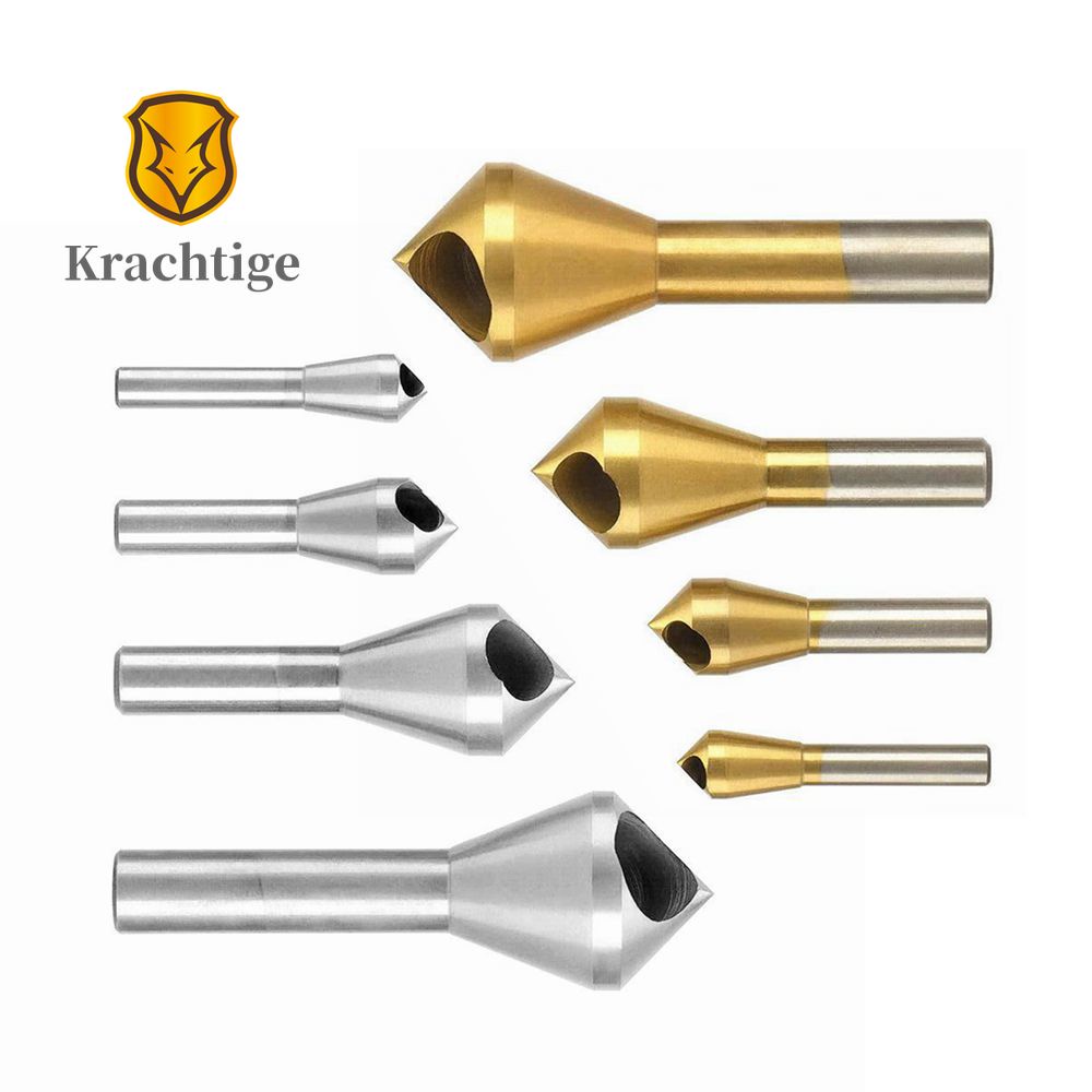 4Pcs Chamfer Deburring Countersink Titanium Drill Bit Set for Wood ...