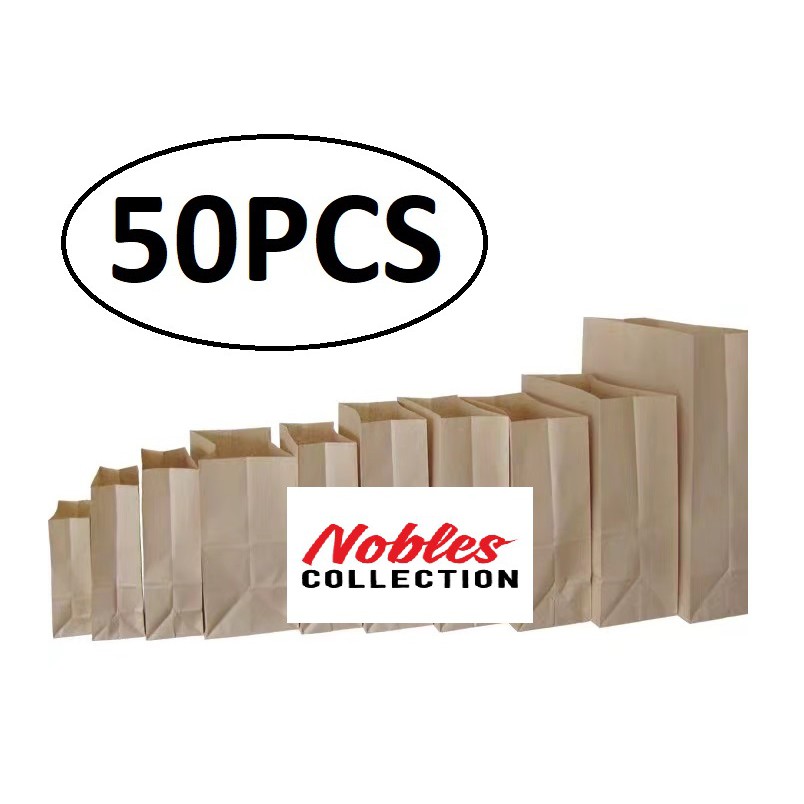 50pcs Brown Paper Bag Notion Bag All Size | Shopee Philippines