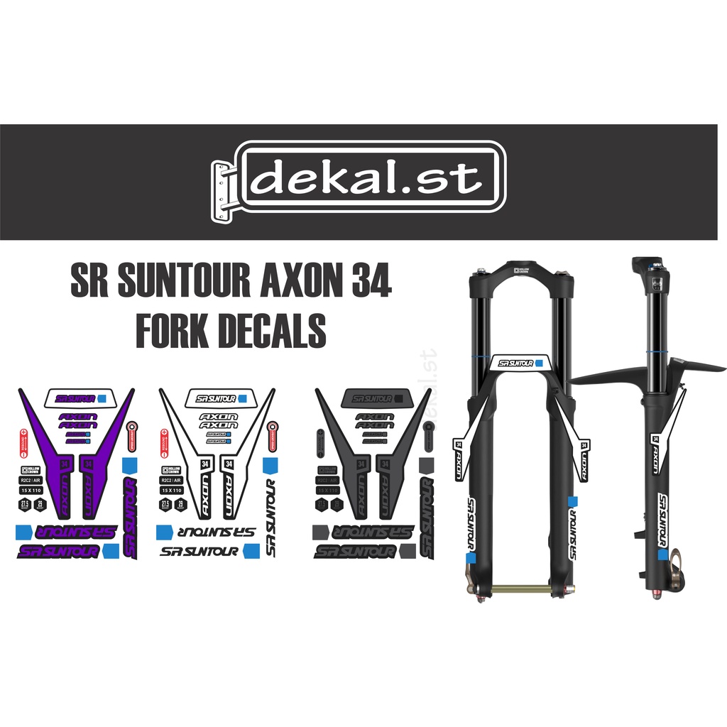 SR Suntour AXON 34 Fork Decals / Bike sticker fork (gloss laminate ...
