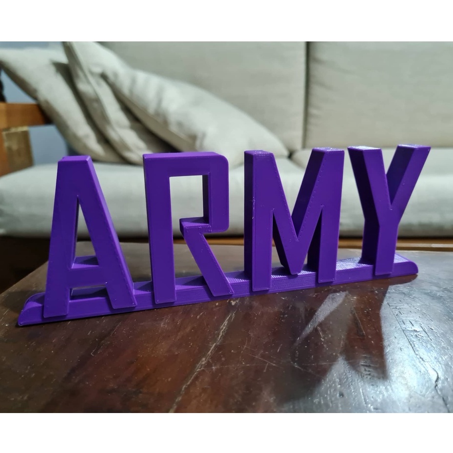 3D Printed Kpop Logo Decor BTS Army Letters | Shopee Philippines