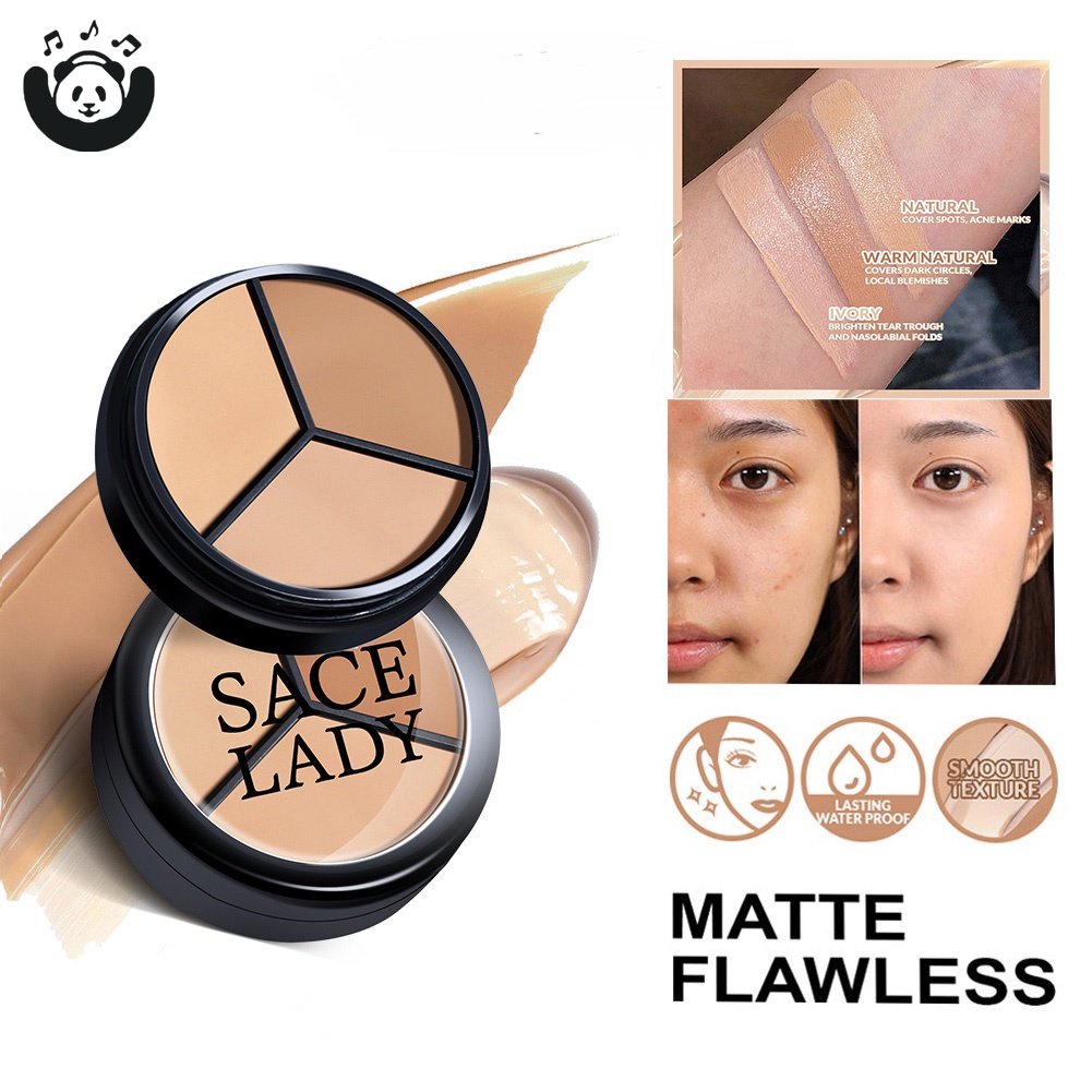 SACE LADY Full Cover Cream Concealer Matte Smooth Cover Dark Circles ...