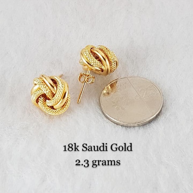 18k saudi Gold earrings - munimoro.gob.pe