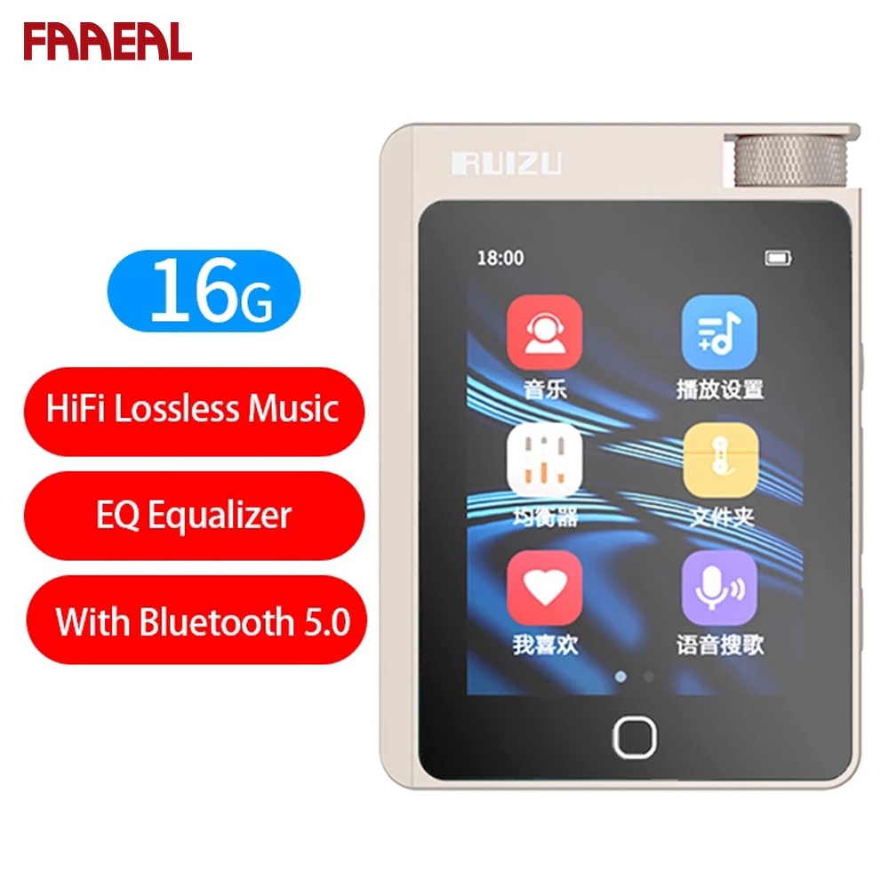 FAAEAL RUIZU A55 HiFi Lossless Music Player With Bluetooth Support EQ ...